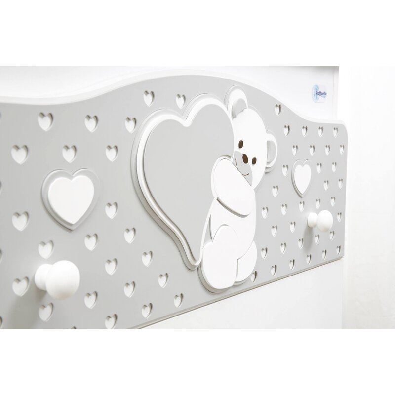 Patut bebe din lemn masiv, cu sertar, roti, laterale culisabile si ...