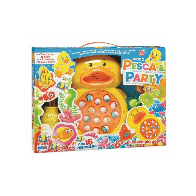 Set joc pescuit RS Toys ratusca cu 15 pesti si doua undite
