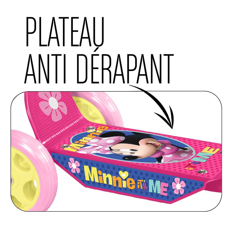 Trotineta, Stamp, Minnie Mouse, Cu 3 roti, Pana la 20 kg, Cu platforma ...