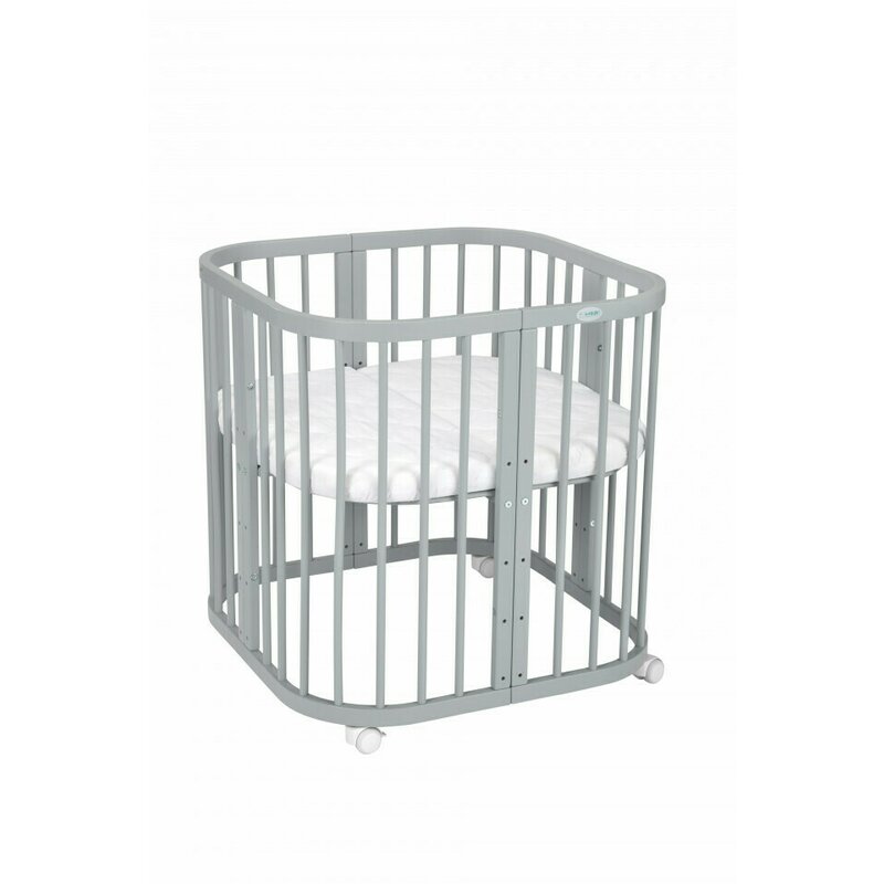 Patut Rotund Evolutiv, Waldin, 7in1 Gri, Saltele Incluse, Transformabil ...
