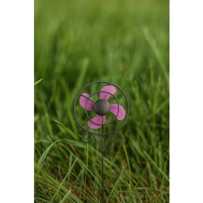 Decoratiune gradina Morisca de vant Floare metalic, 3 modele, 12.5 x 3. ...