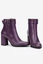 Botine dama NUR mov din piele naturala - Dasha.ro