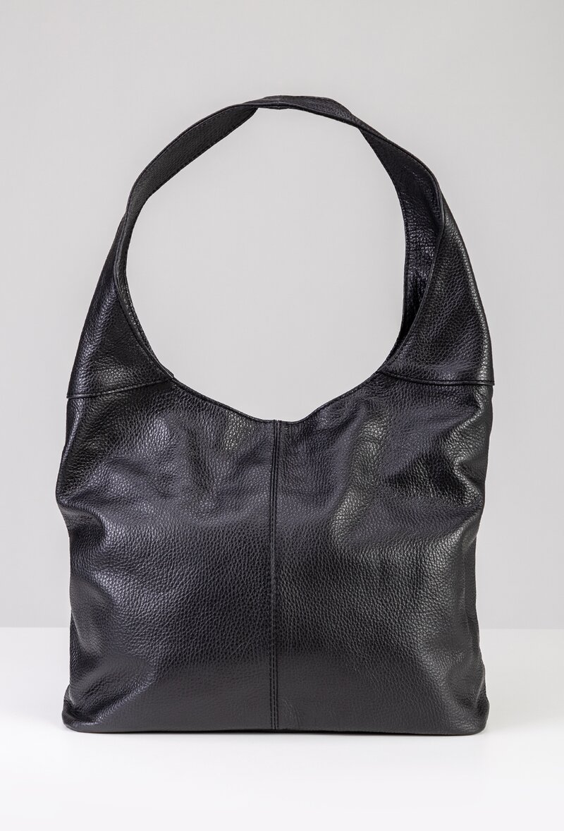 Geanta shopper neagra din piele naturala - Dasha.ro