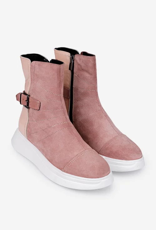 Ghete NUR roz pudra din doua tipuri de piele - Dasha.ro