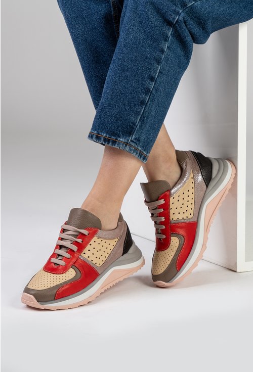 Pantofi sport din piele naturala in diferite nuante - Dasha.ro