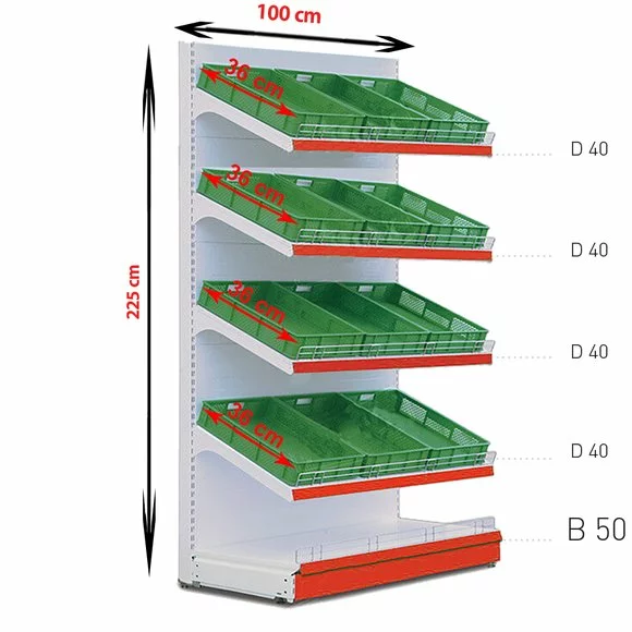 Raft Legume-Fructe pentru supermarketuri | Livrare din stoc