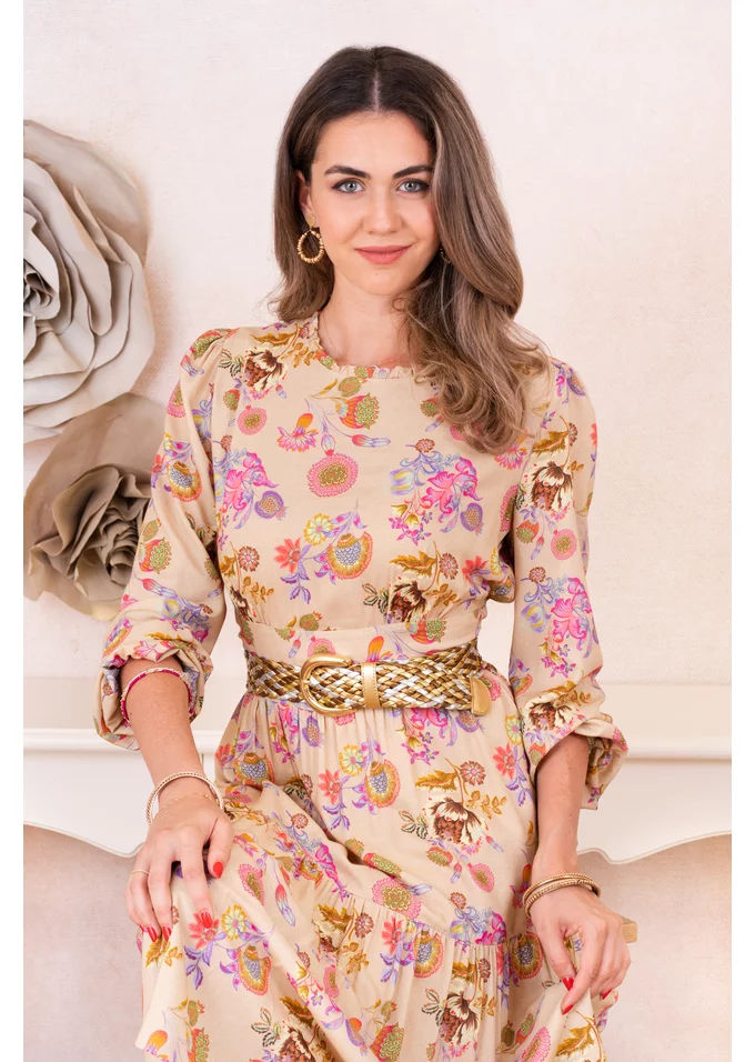 Rochie midi cu print paisley - Guara