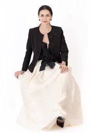 Sacou abstract beauty elegant cu aplicatii brodate si pietre