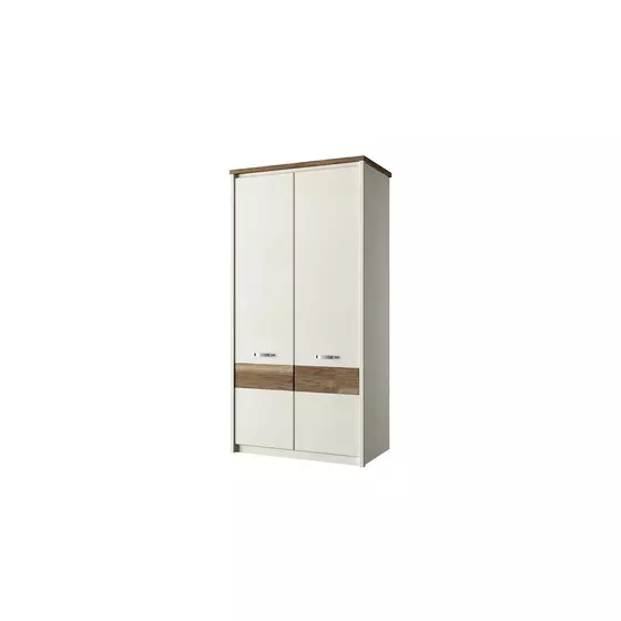Dulap 2 Usi Provence 2DG, 106x61x210 cm, Crem Woodline/Stejar Country