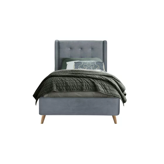 Pat Tapitat Esmerald, 90x200, Stofa Tip Catifea, Gri