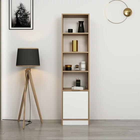 Raft Carti cu Polite si spatiu de depozitare, Elina - 8523, 45x35x180 ...