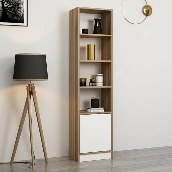 Raft Carti cu Polite si spatiu de depozitare, Elina - 8523, 45x35x180 ...