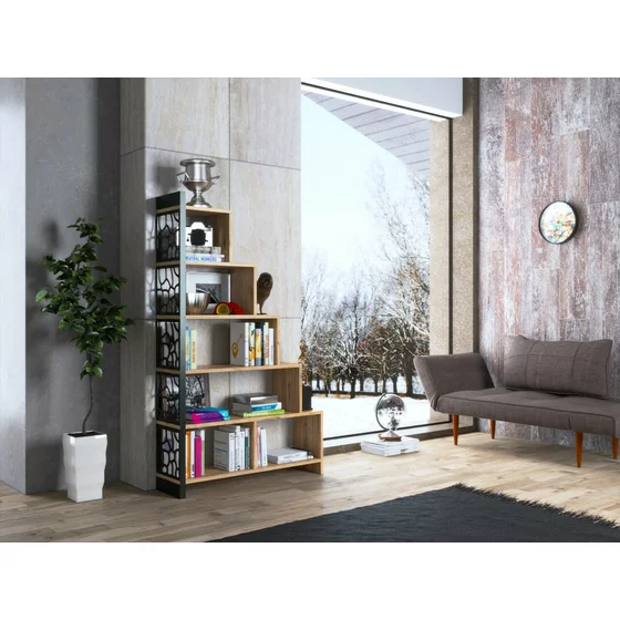 Raft Carti FRN-12034, 120x25x145 cm, Pal Melaminat, Pin Atlantic