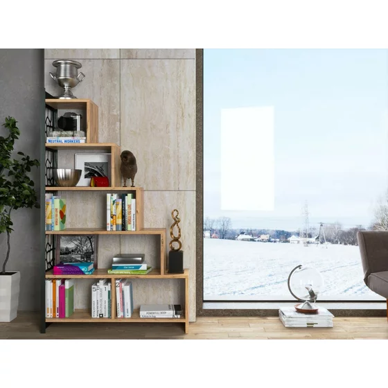 Raft Carti FRN-12034, 120x25x145 cm, Pal Melaminat, Pin Atlantic