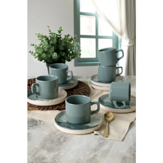 Set Cesti Pentru Servire Ceai(12 bucati) Ivory-X000169780, Ceramica ...