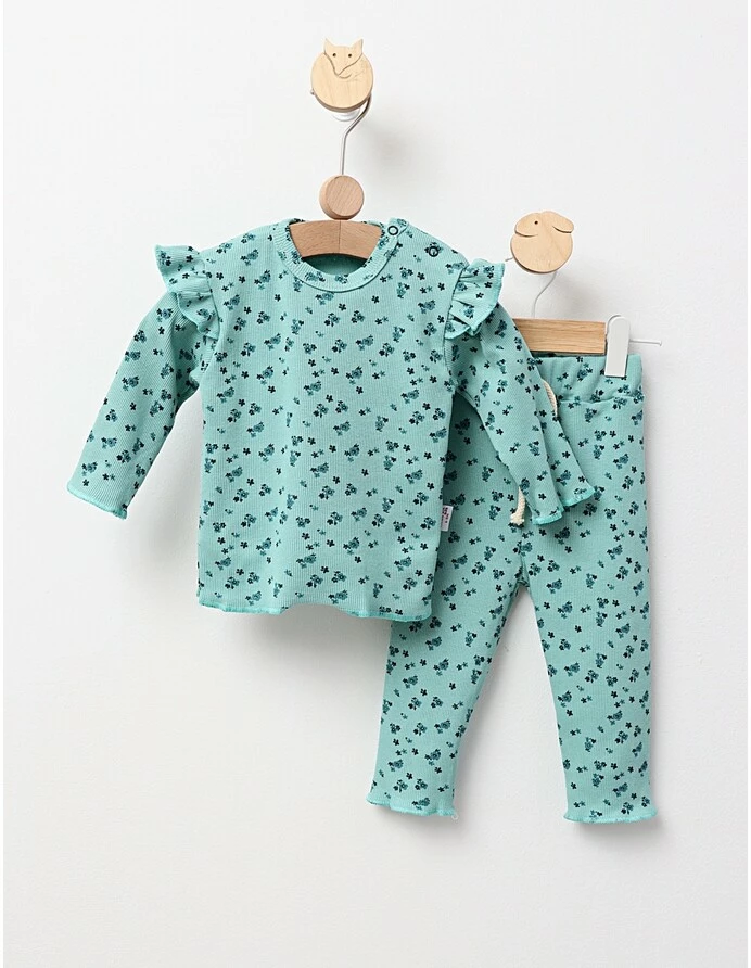 Costumas Lovely Flowers, cu verde