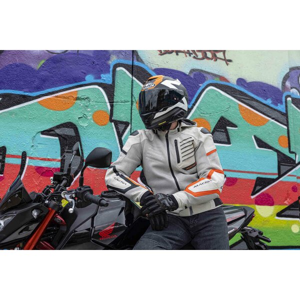 Geaca de vara piele/textil MACNA RISANT