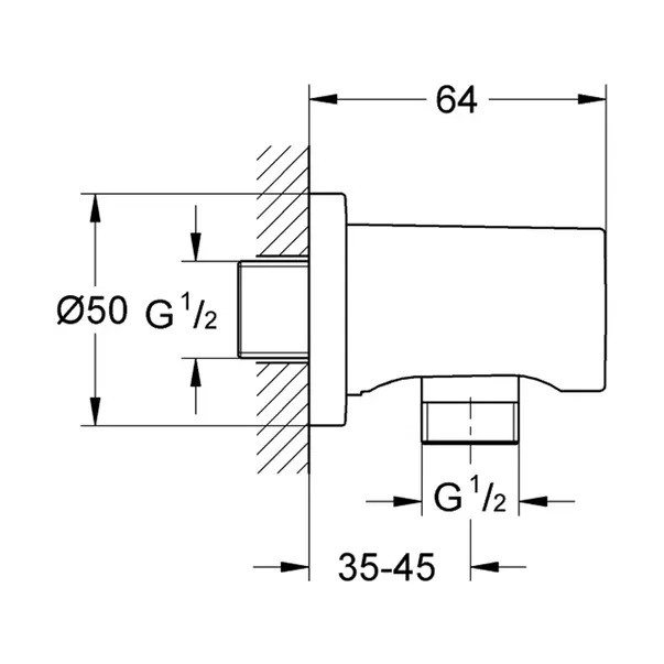 Cot de iesire dus Grohe Rainshower auriu periat Cool Sunrise 27057GN0 ...