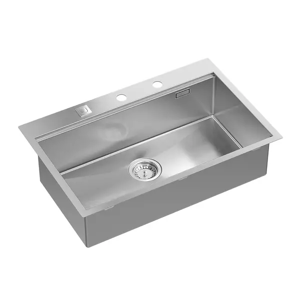 Statie de lucru incastrata Quadron Unique Burt inox periat 76x49 cm ...