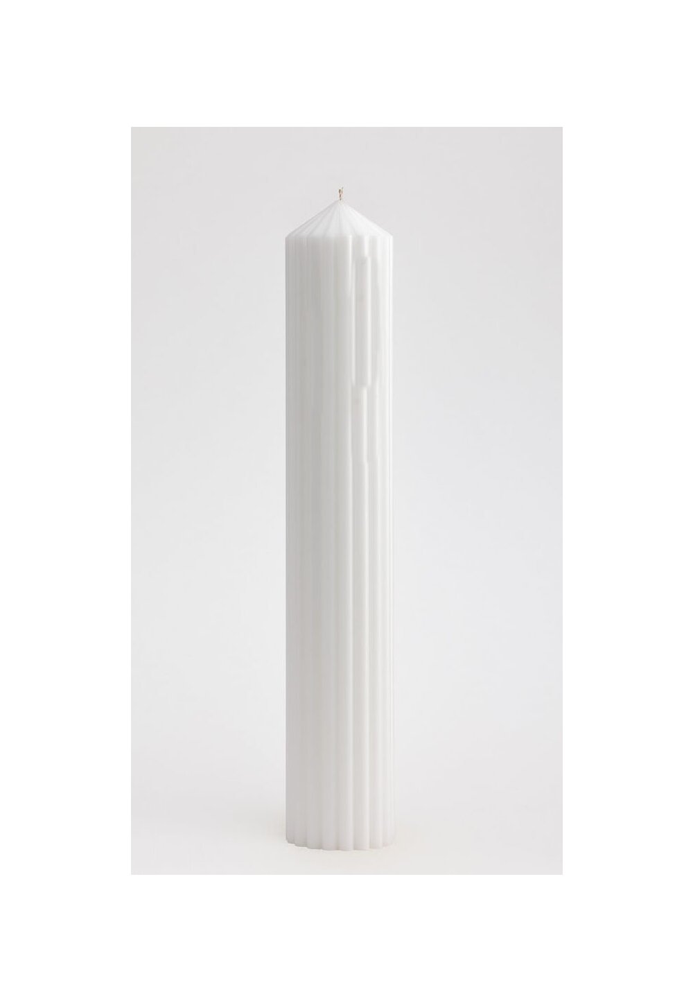 Lumanare, din ceara naturala, alb, 35cm